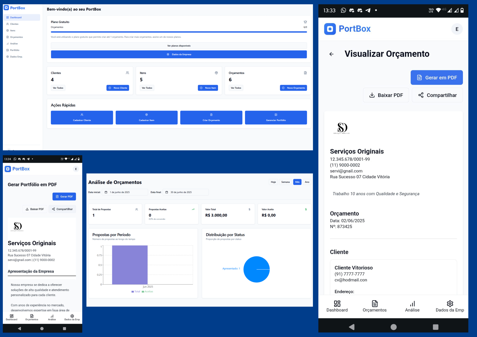 PortBox - Sistema de Orçamentos